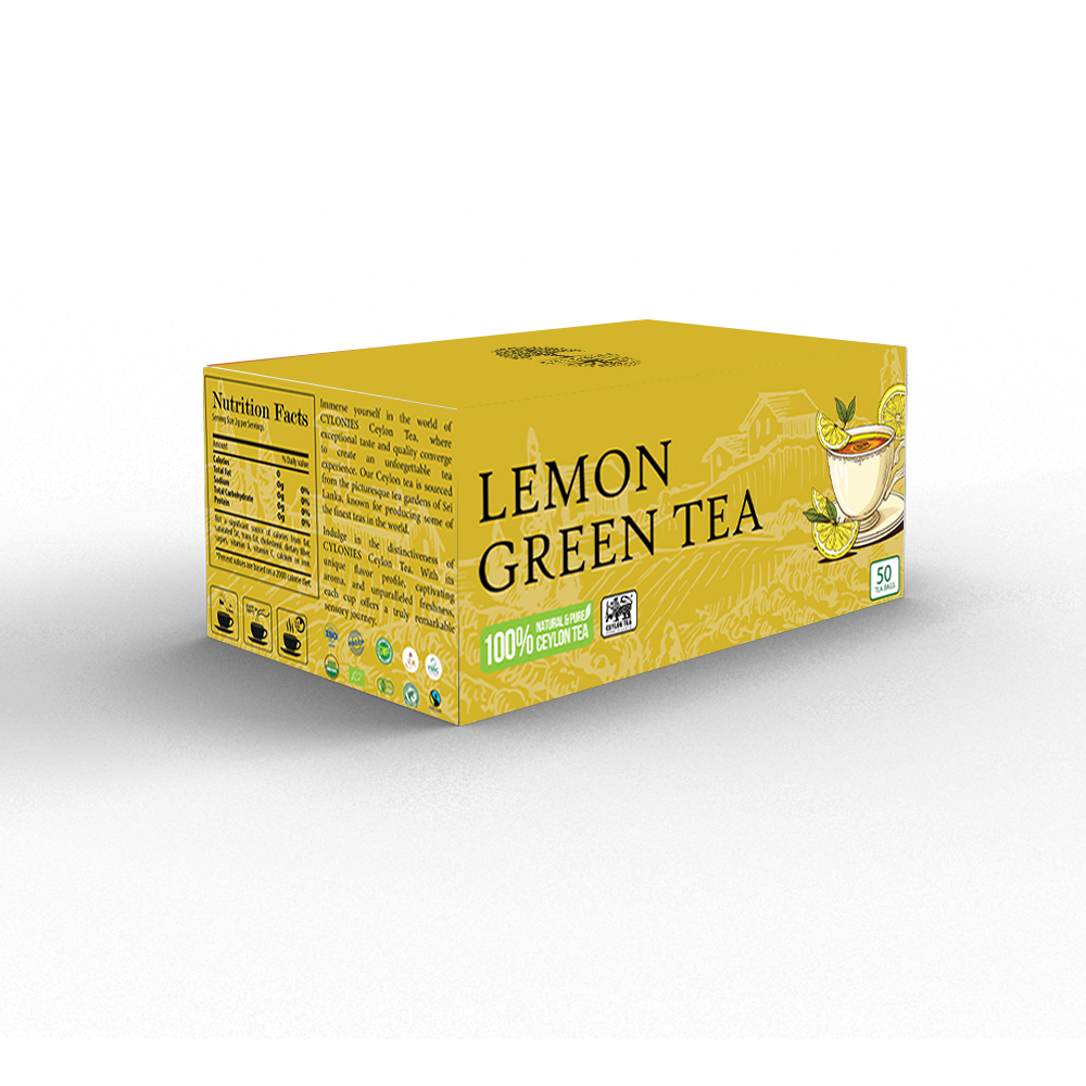 Ceylon Green Tea with Lemon -50 tea bags (Cardboard box)
