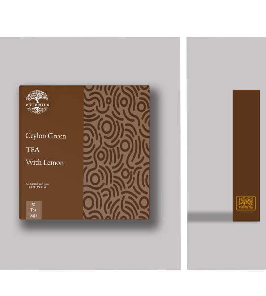 Ceylon Green Tea with Lemon -100 tea bags (Cardboard box)