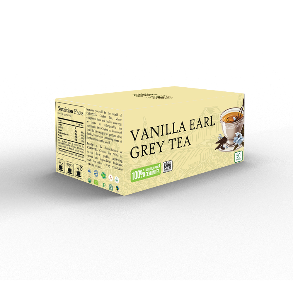 Vanilla Earl Grey Tea - 50 Tea bags (Cardboard box)